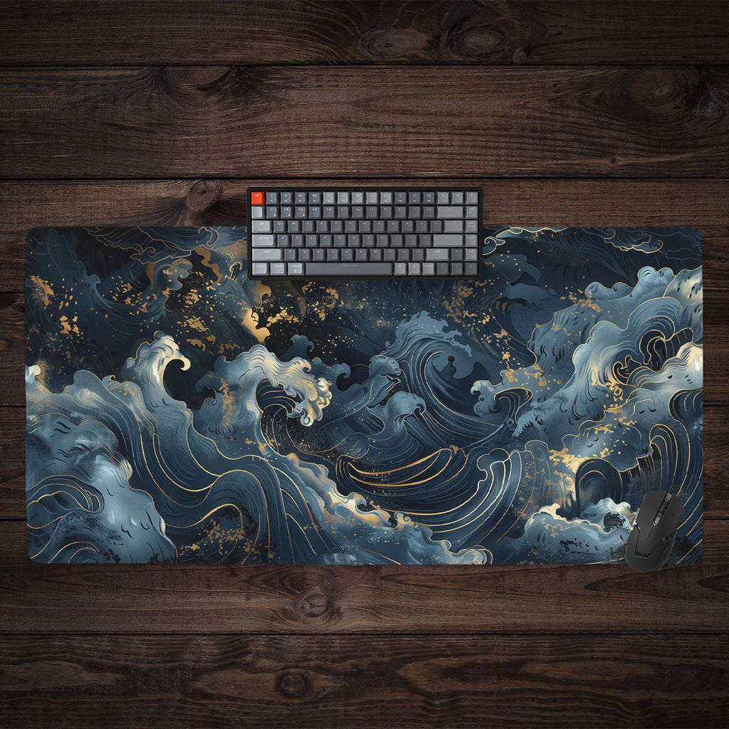 Dark Waves Extended Mousepad – Inked Gaming