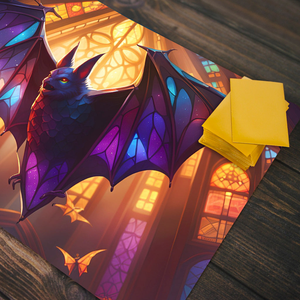 Stained Glass Bat Playmat – Inked Gaming