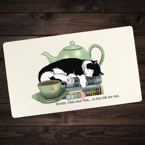 Books Cats And Tea Playmat – Inked Gaming