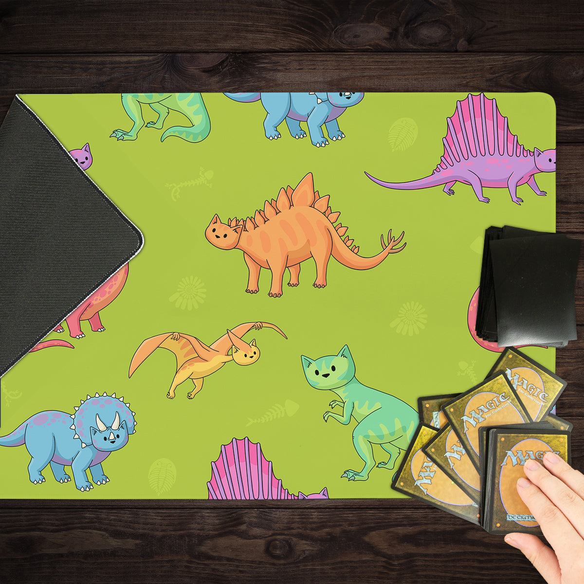 Dinosaur Cats Playmat – Inked Gaming