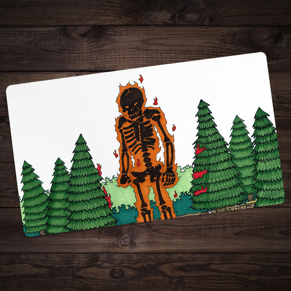 Fire Skeleton Playmat - Trading Card Games | Inked Gaming