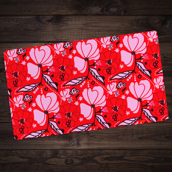 Retro Red Playmat – Inked Gaming