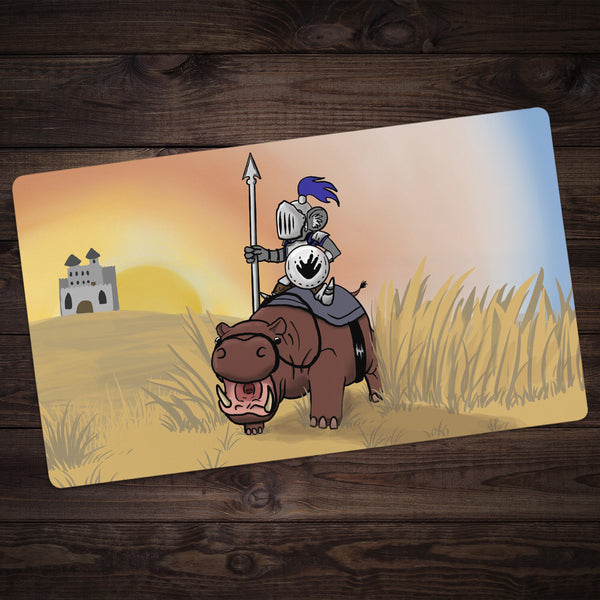 The Hippo Knight Playmat – Inked Gaming