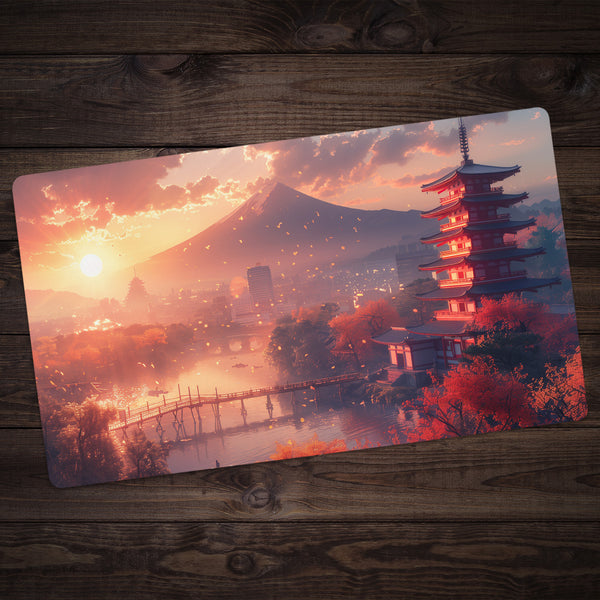 Peaceful Spring Village Playmat – Inked Gaming