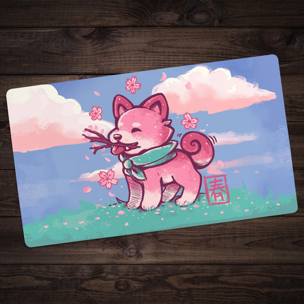 Spring Time Shiba Playmat – Inked Gaming