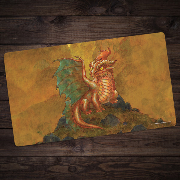 Copper Wyrmling Dragon Playmat – Inked Gaming