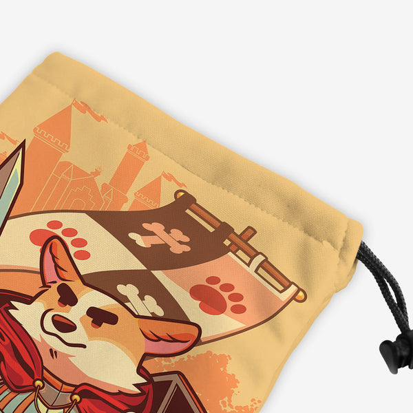 Warrior Corgi Dice Bag - Dice Games | Inked Gaming