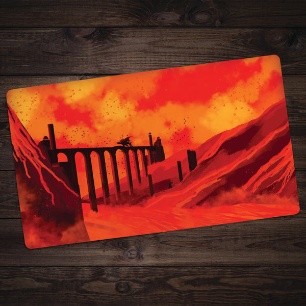 Volcano Fortress Playmat – Inked Gaming