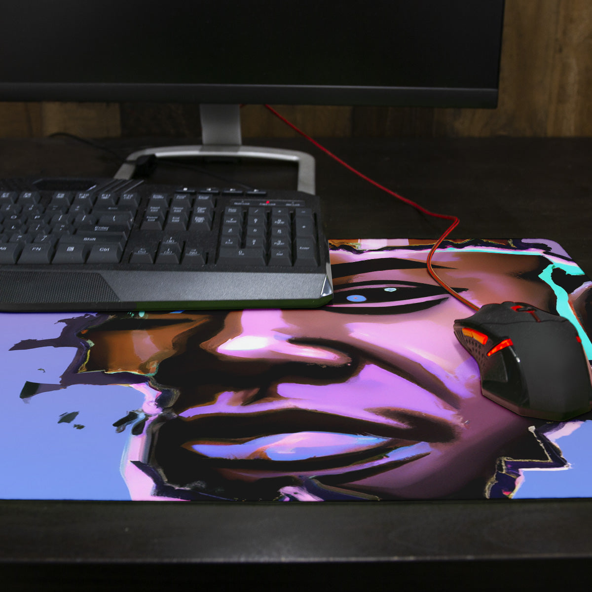 Cyberpunk Rebellion Thin Desk Mat – Inked Gaming