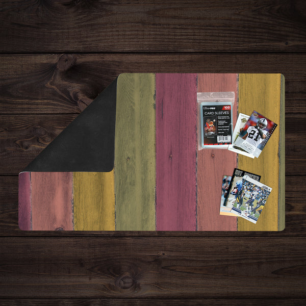 Colorful Wood Break Mat - Sports Card Collectors | Inked Gaming