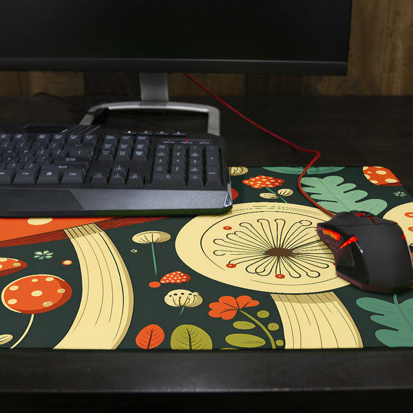 Shroom Shuffle Thin Desk Mat – Inked Gaming